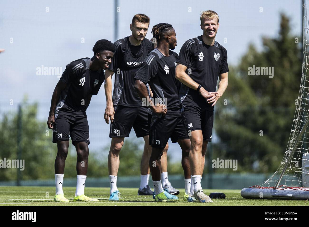 Eupen, Belgium. 25th June, 2025. Eupen's Lorenzo Youndje, 32 Eupen's ...