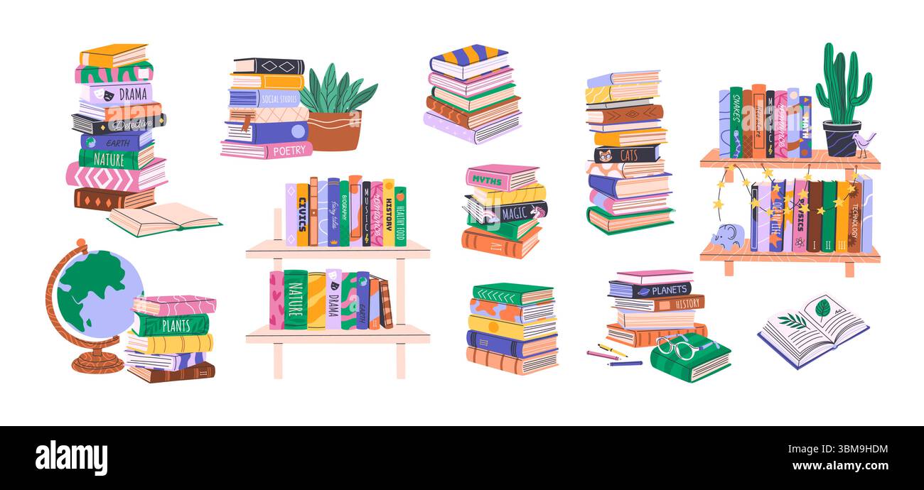 Bookshelves bookcase Cut Out Stock Images & Pictures - Alamy