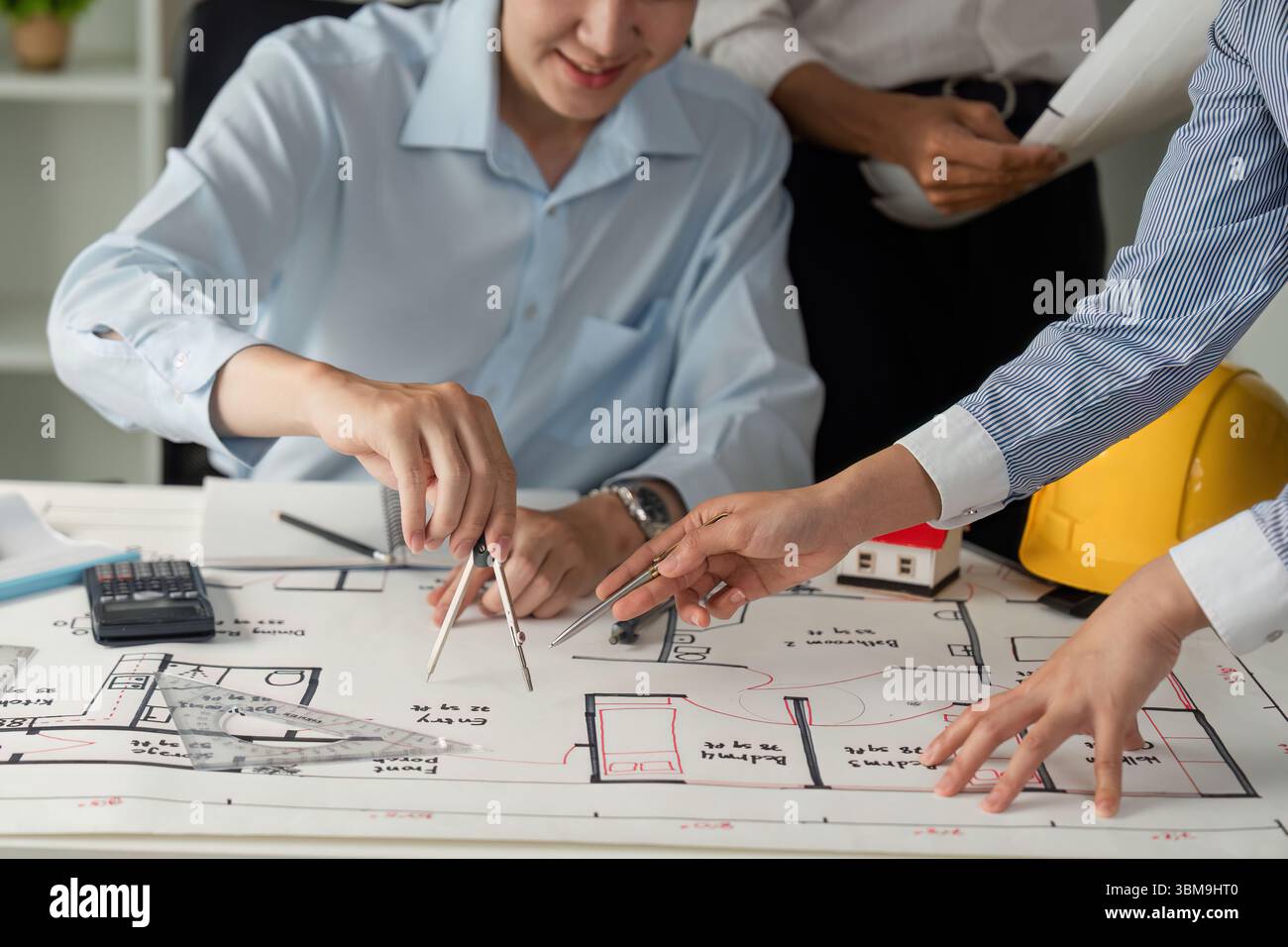 Collaboration and Architectural Planning. Two professionals ...