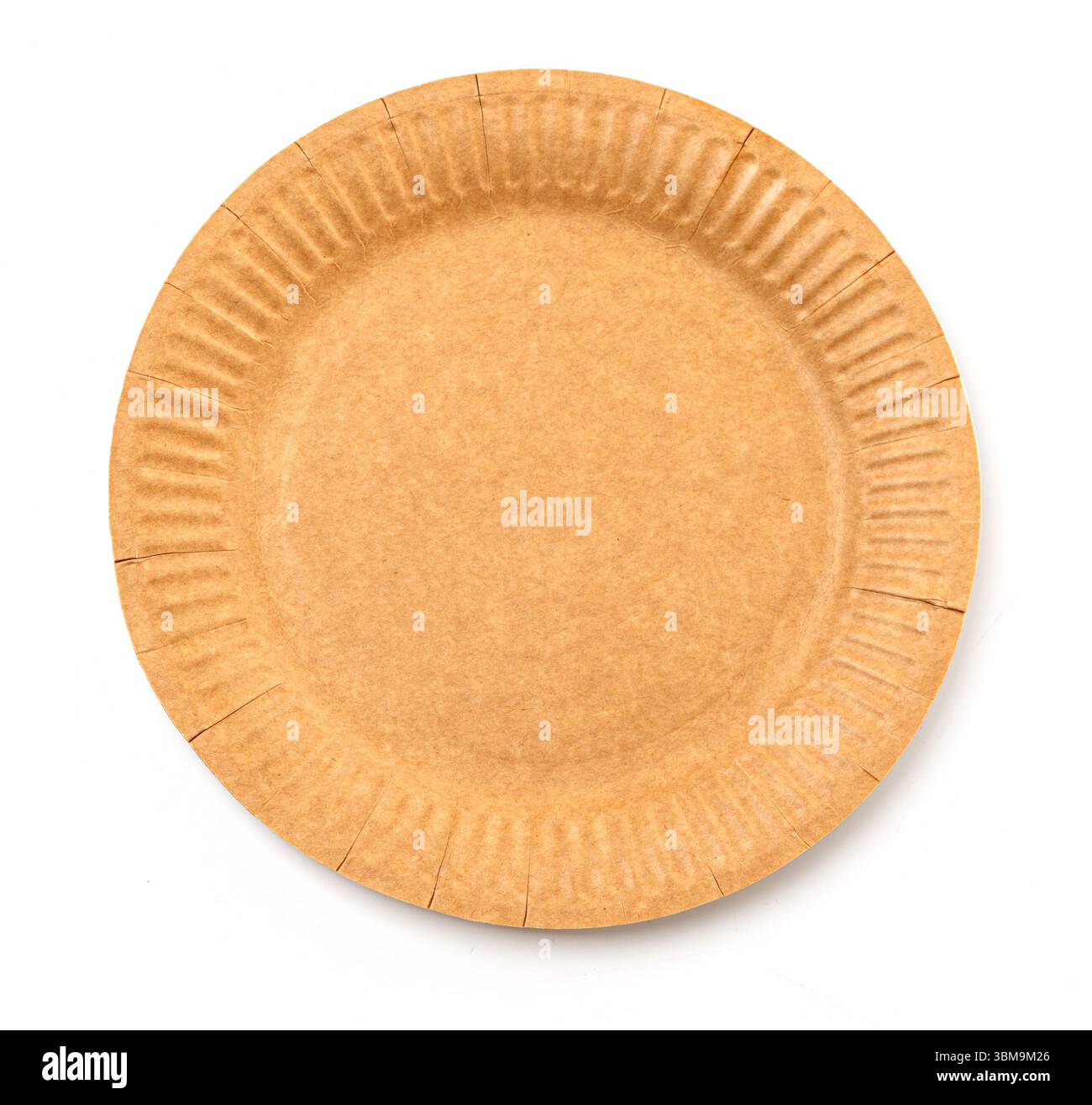 Eco-friendly disposable paper plate isolated on white background ...