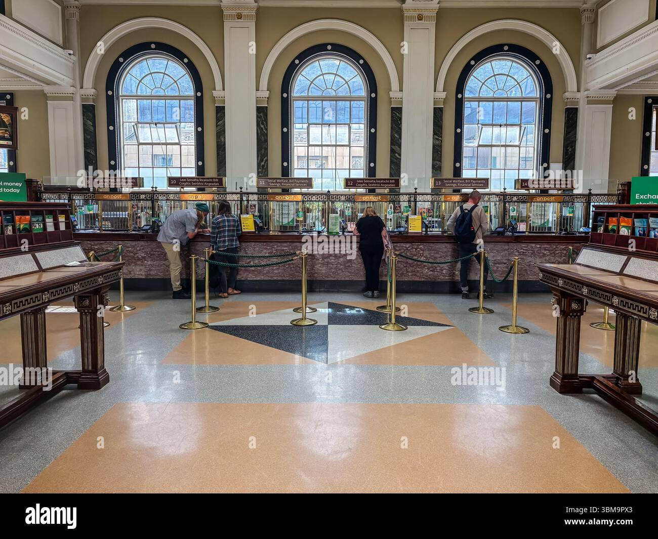 An Post, General Post Office. Interior view of the historic public ...