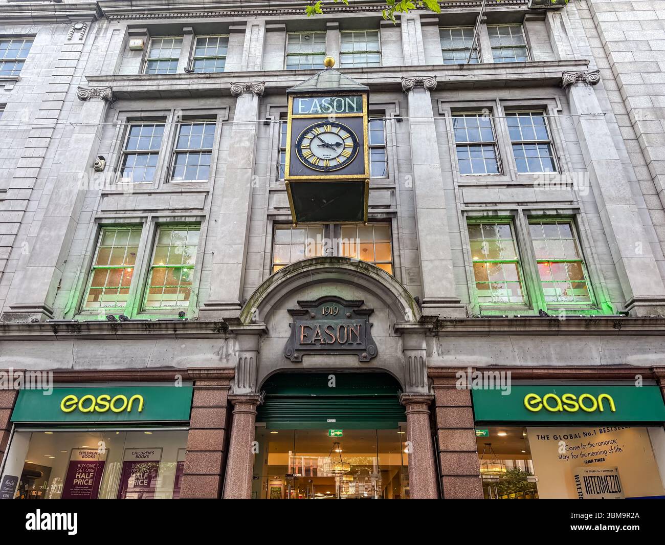 Eason store facade in Dublin, Ireland. Historic building featuring the ...