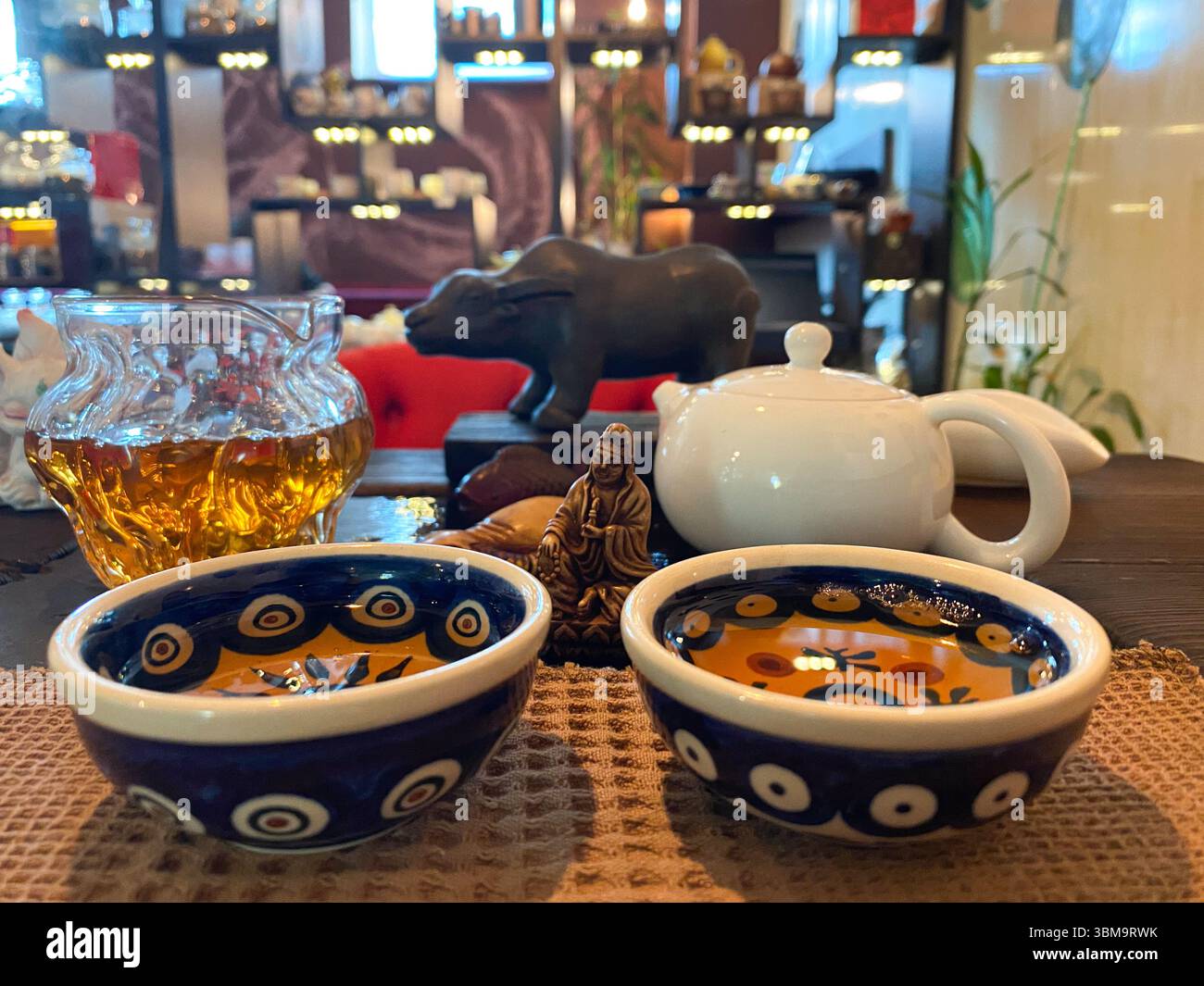 Cultural Tea Preparation with Calm Atmosphere and Utensils Stock Photo ...