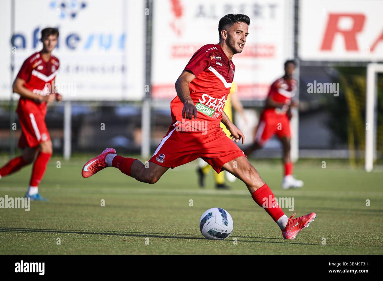 Affligem, Belgium. 25th June, 2025. Dender's Ridwane M'Barki pictured ...