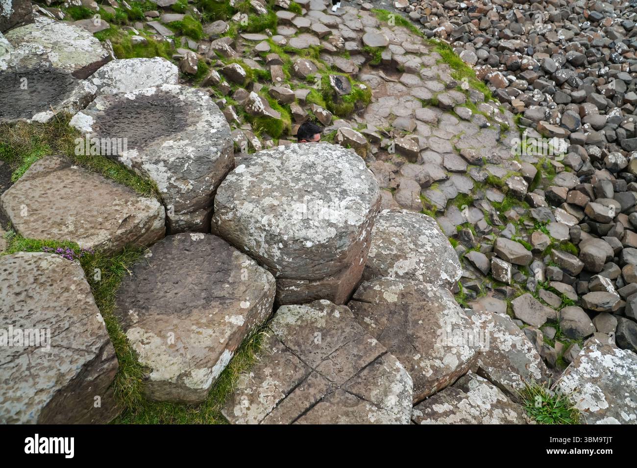 Giant's Causeway, Ireland features hexagonal basalt columns, a ...