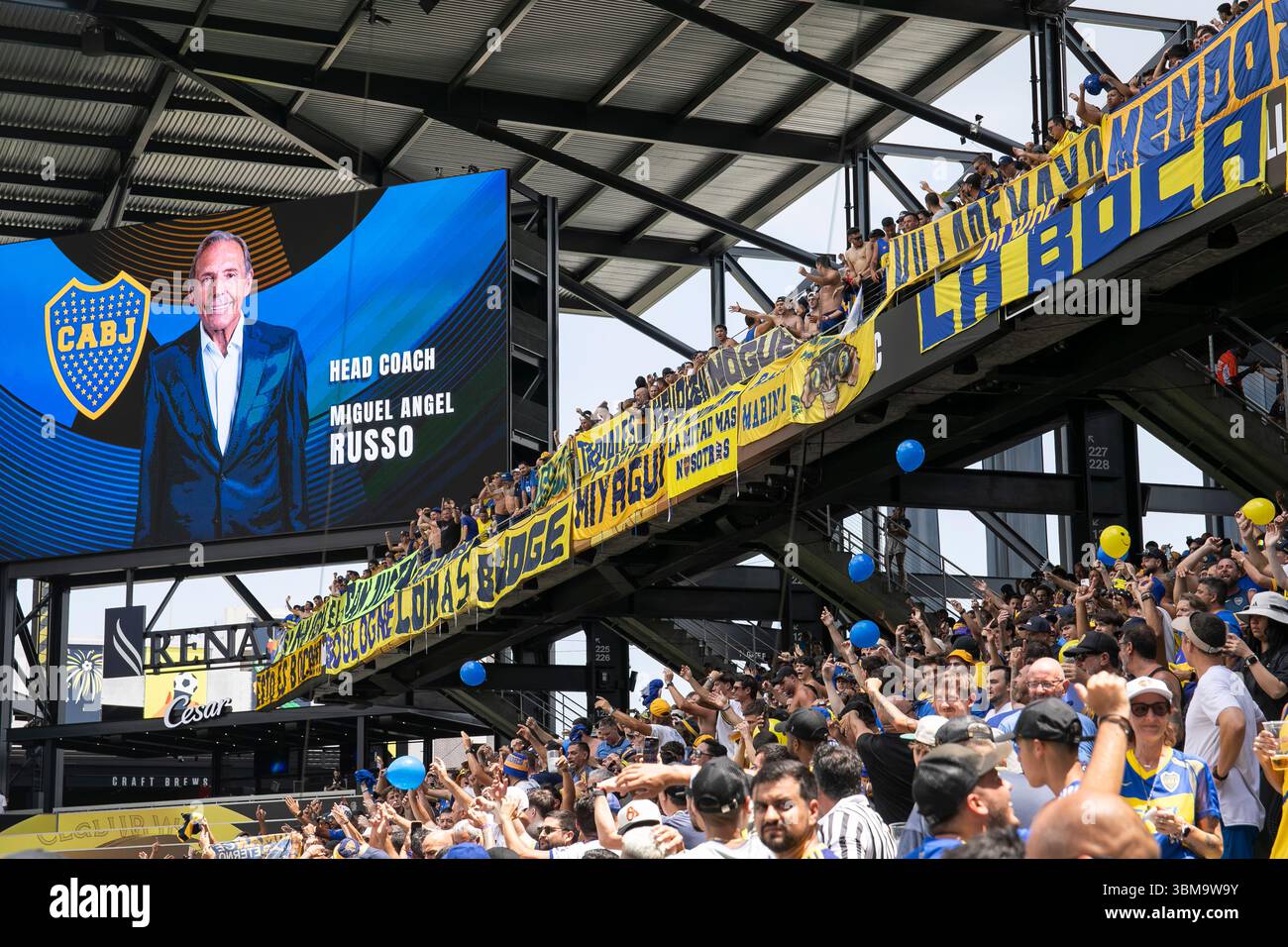 Nashville, USA. 24th June, 2025. CA Boca Juniors head coach Miguel ...