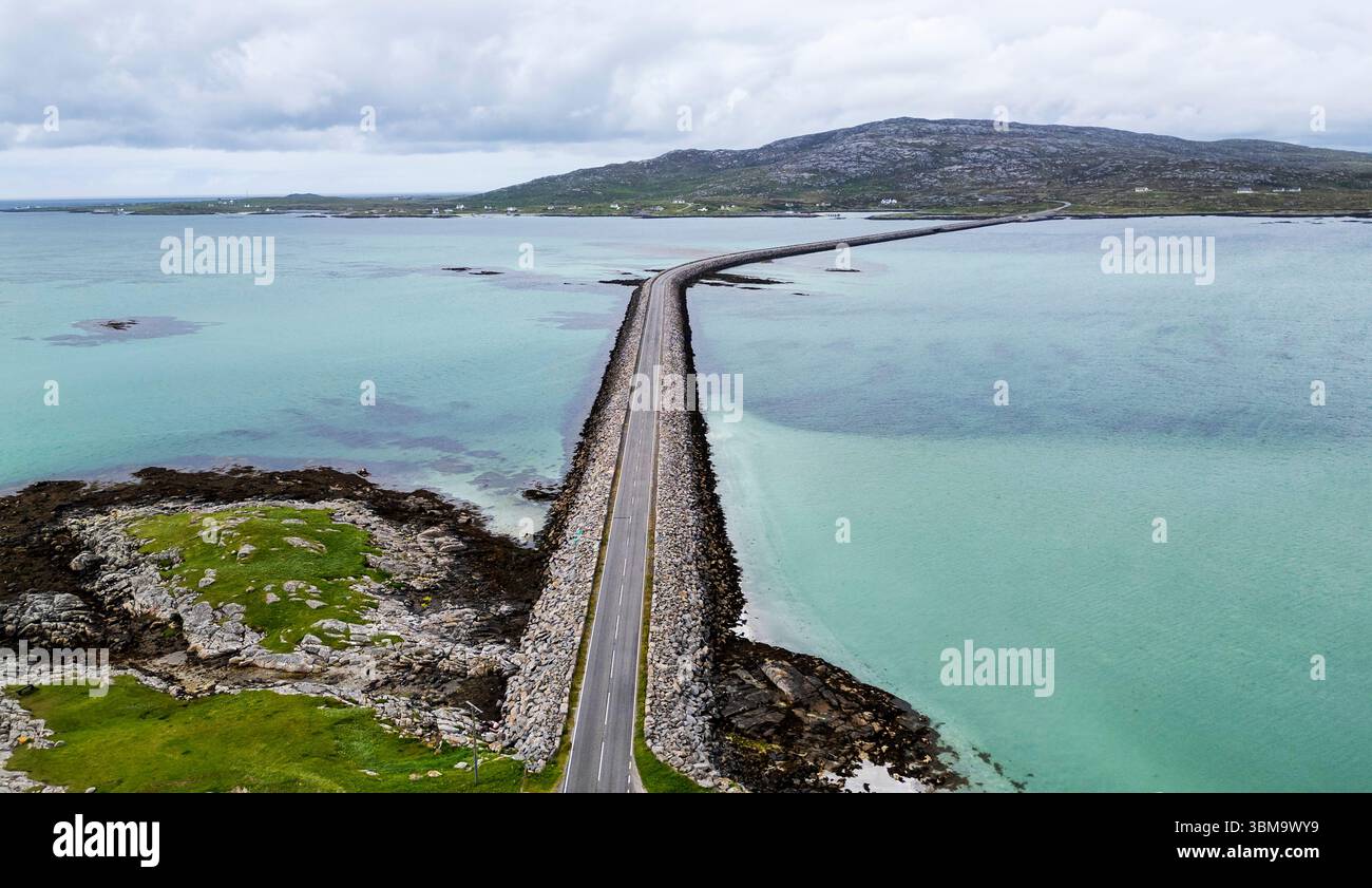 Aerial view eriskay causeway hi-res stock photography and images - Alamy