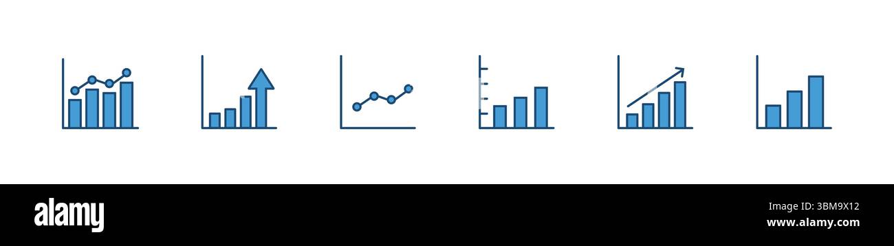 Growth icon set. Containing performance, gain, improvement, grow, chart ...