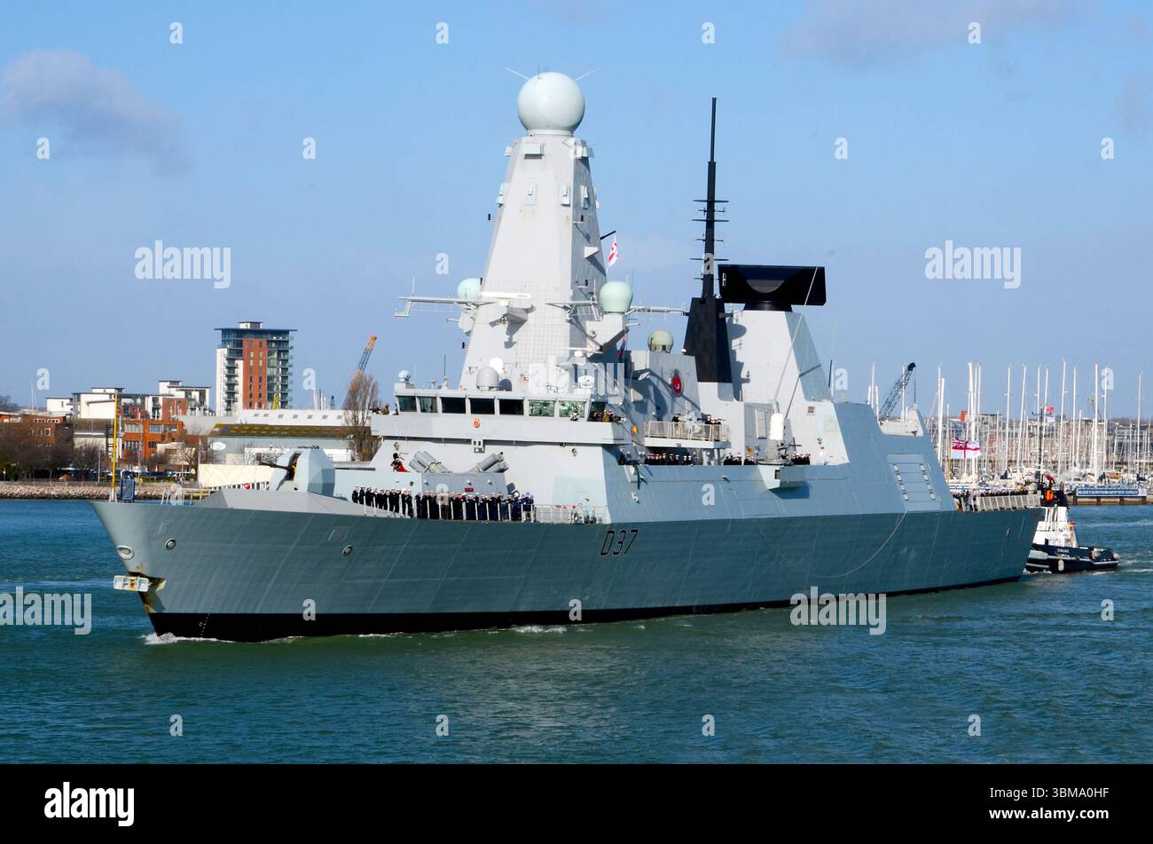 HMS Duncan 037 Type 45 Daring class destroyer 0n it’s maiden voyage out ...