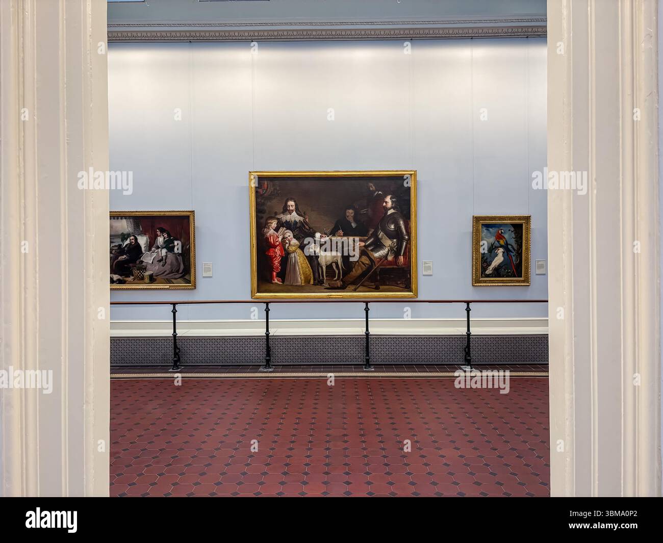 National gallery, Dublin. Interior view of a gallery room displaying ...