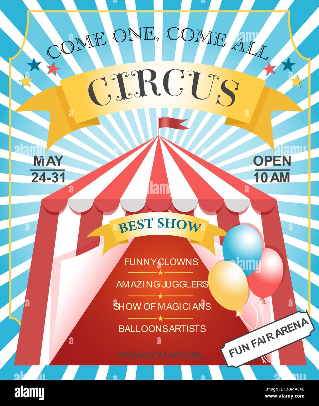 Circus show clowns performance Stock Vector Images - Alamy