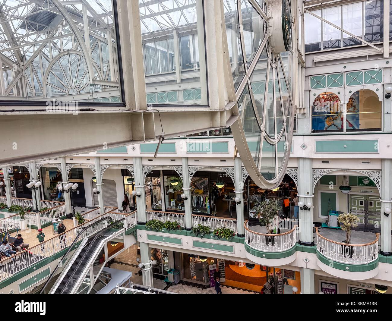 Stephen's Green Shopping Centre. Interior view of the historic ...
