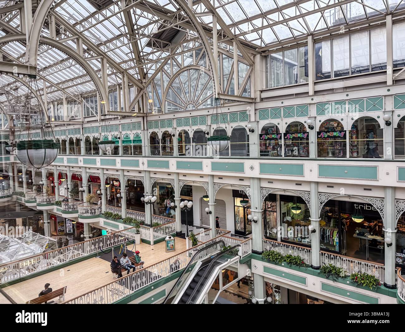 Stephen's Green Shopping Centre interior view showing the multi-level ...