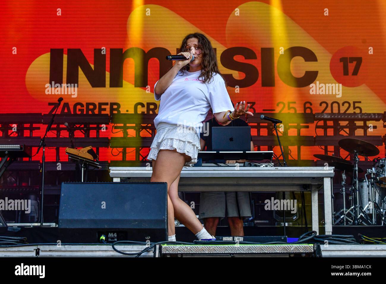 Croatia, Zagreb, 250625. Slovenian rap performer Zena performs on the ...
