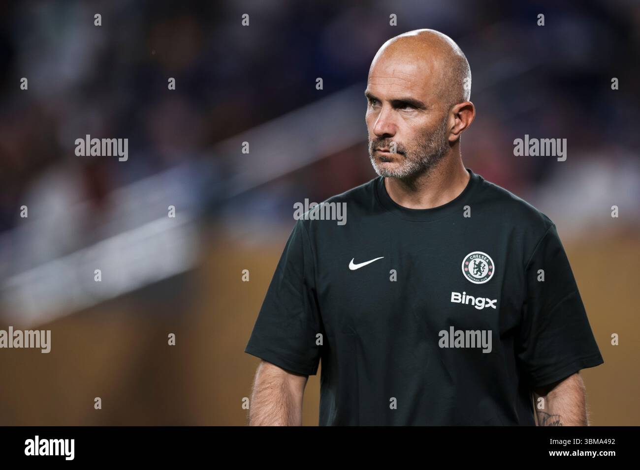 Enzo Maresca, head coach of Chelsea FC, looks on during the FIFA Club ...