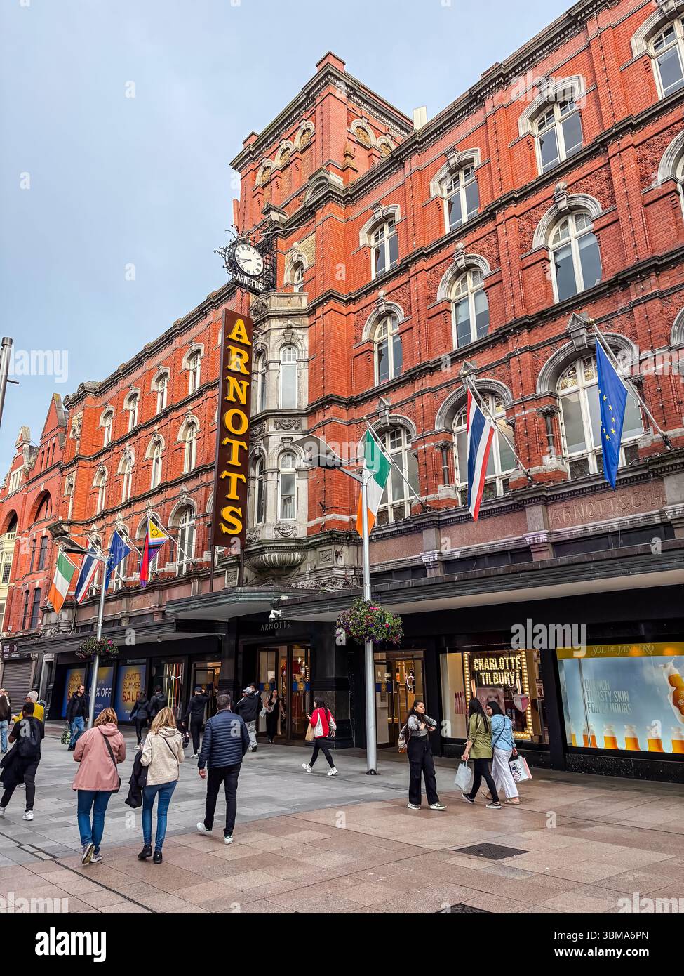 Arnotts department store exterior in Dublin, Ireland. Historic building ...