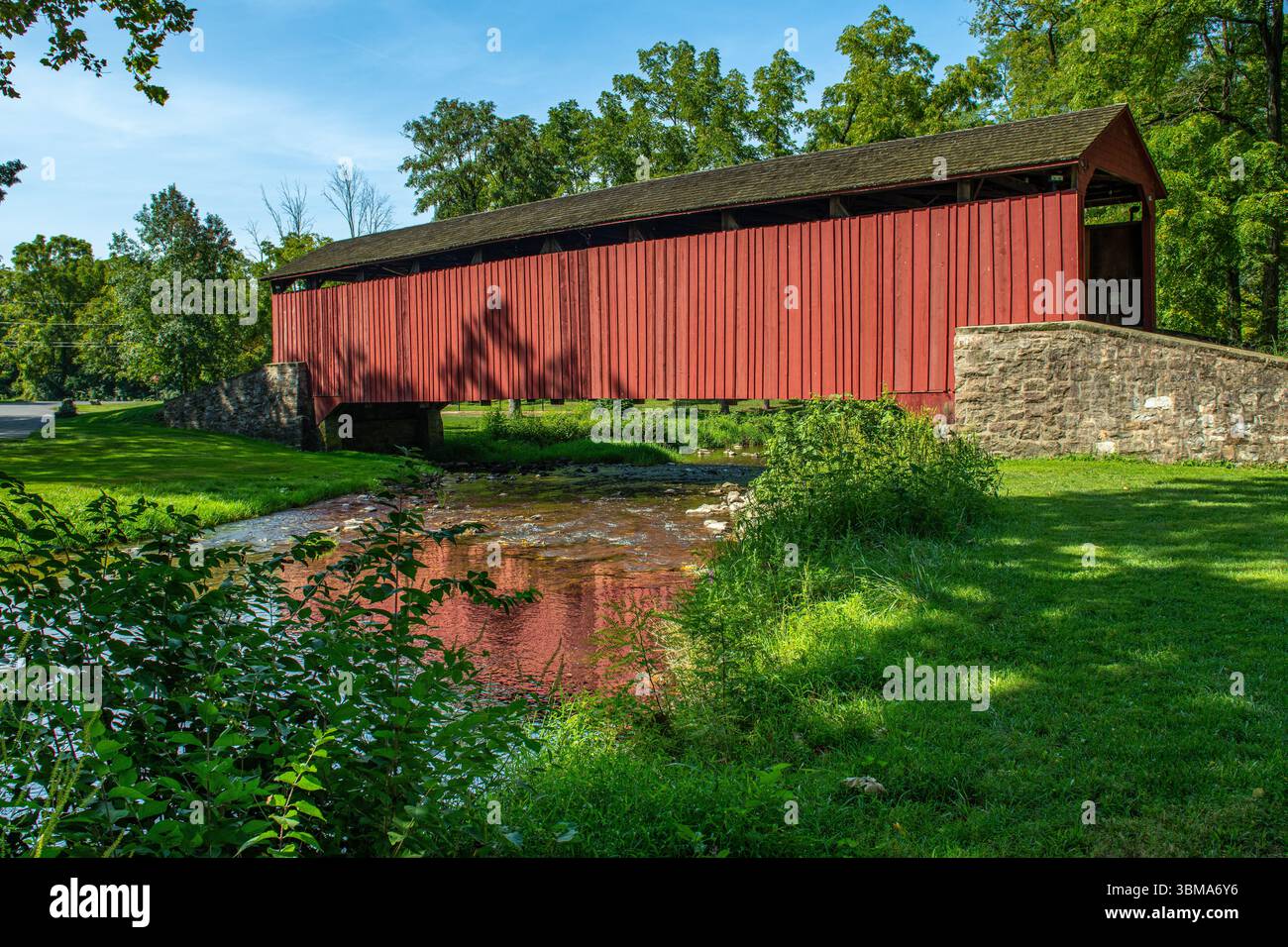 Pool Forge Covered Bridge crosses Conestoga Creek in Lancaster County ...