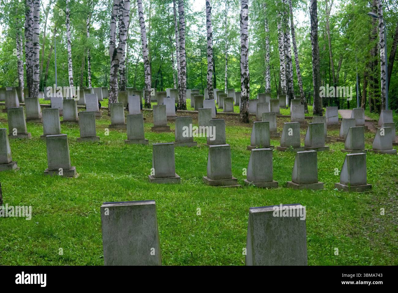 old memorial military cemetery with tombstones Stock Photo - Alamy