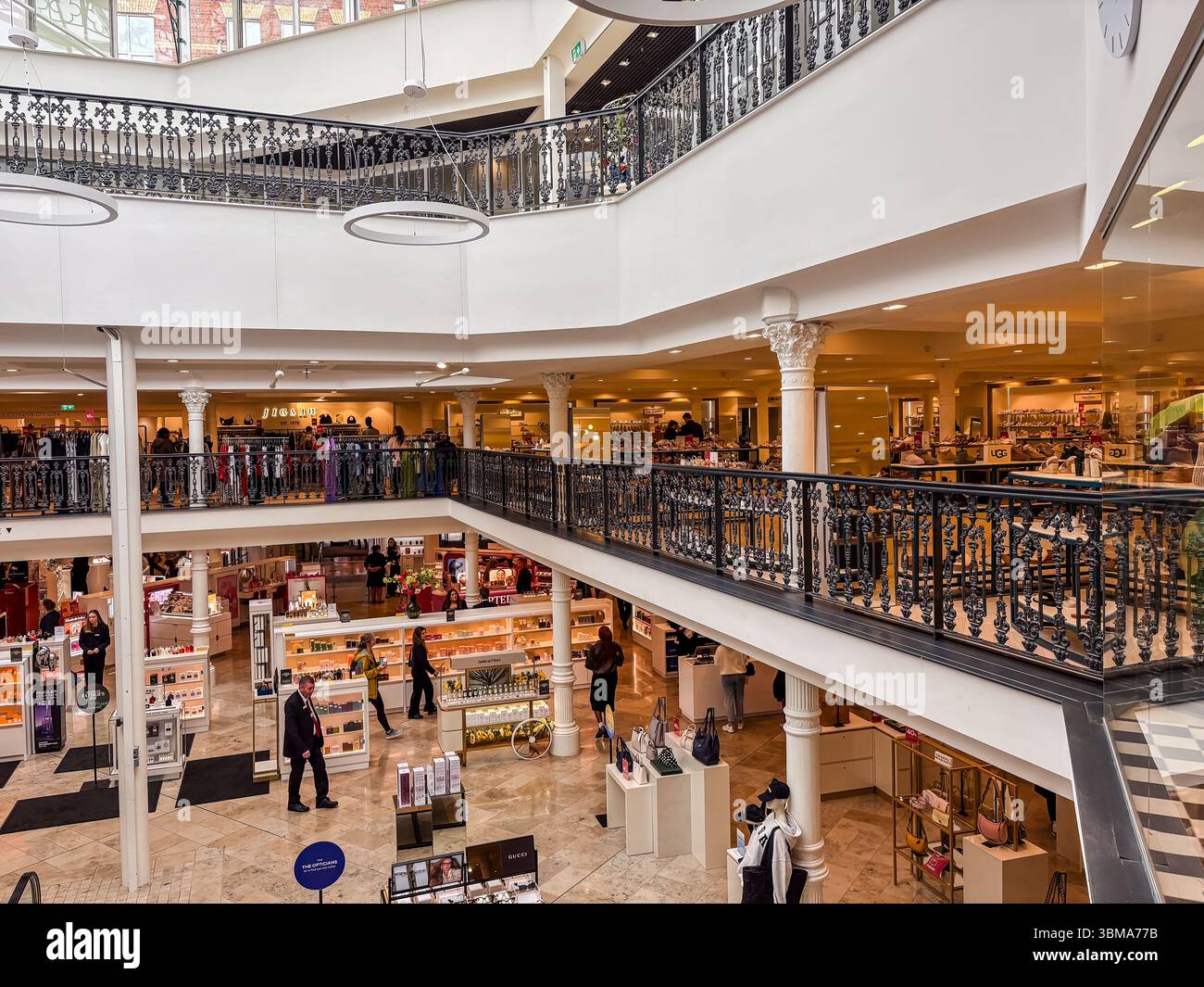 Arnotts department store interior. Interior view of multiple floors ...