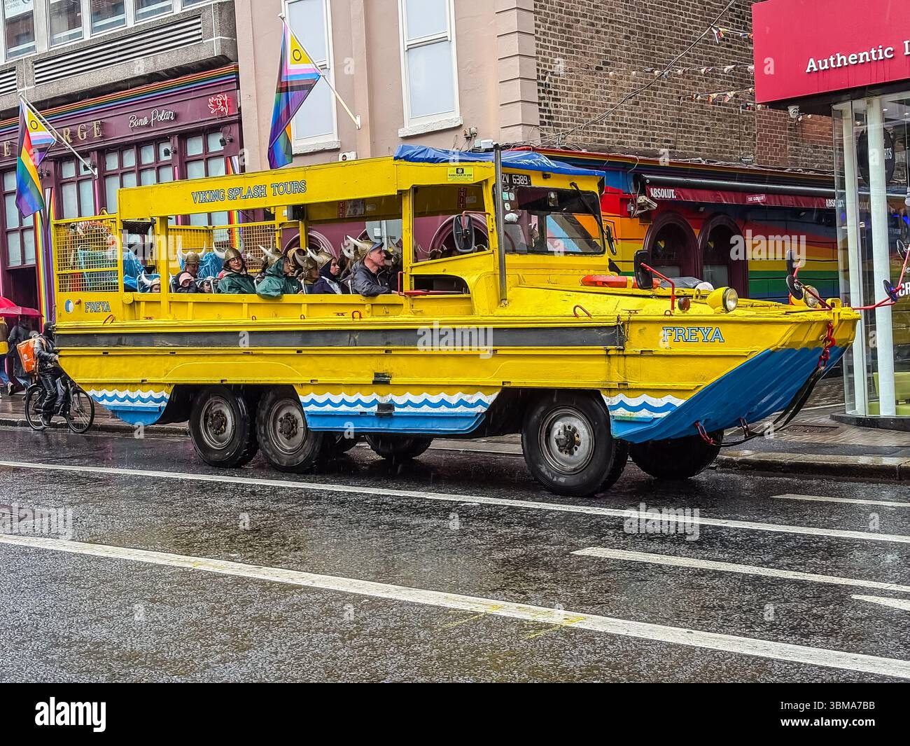 Viking Splash Tour is an amphibious bus conducting a city tour in ...