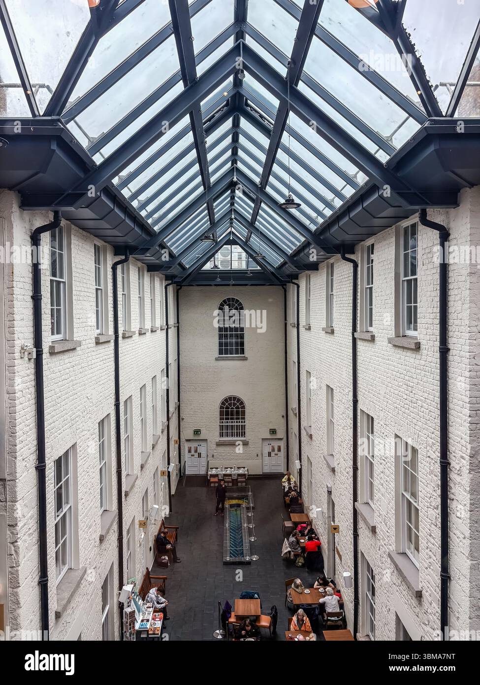 Interior atrium view of the Chester Beatty Library, a museum and ...