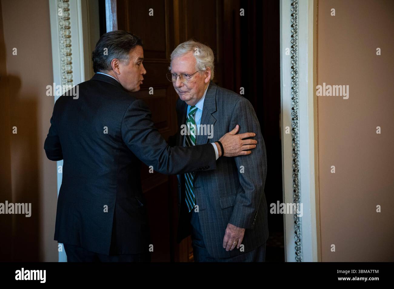 Senator Dave McCormick (R-PA), left, and Senator Mitch McConnell (R-KY ...