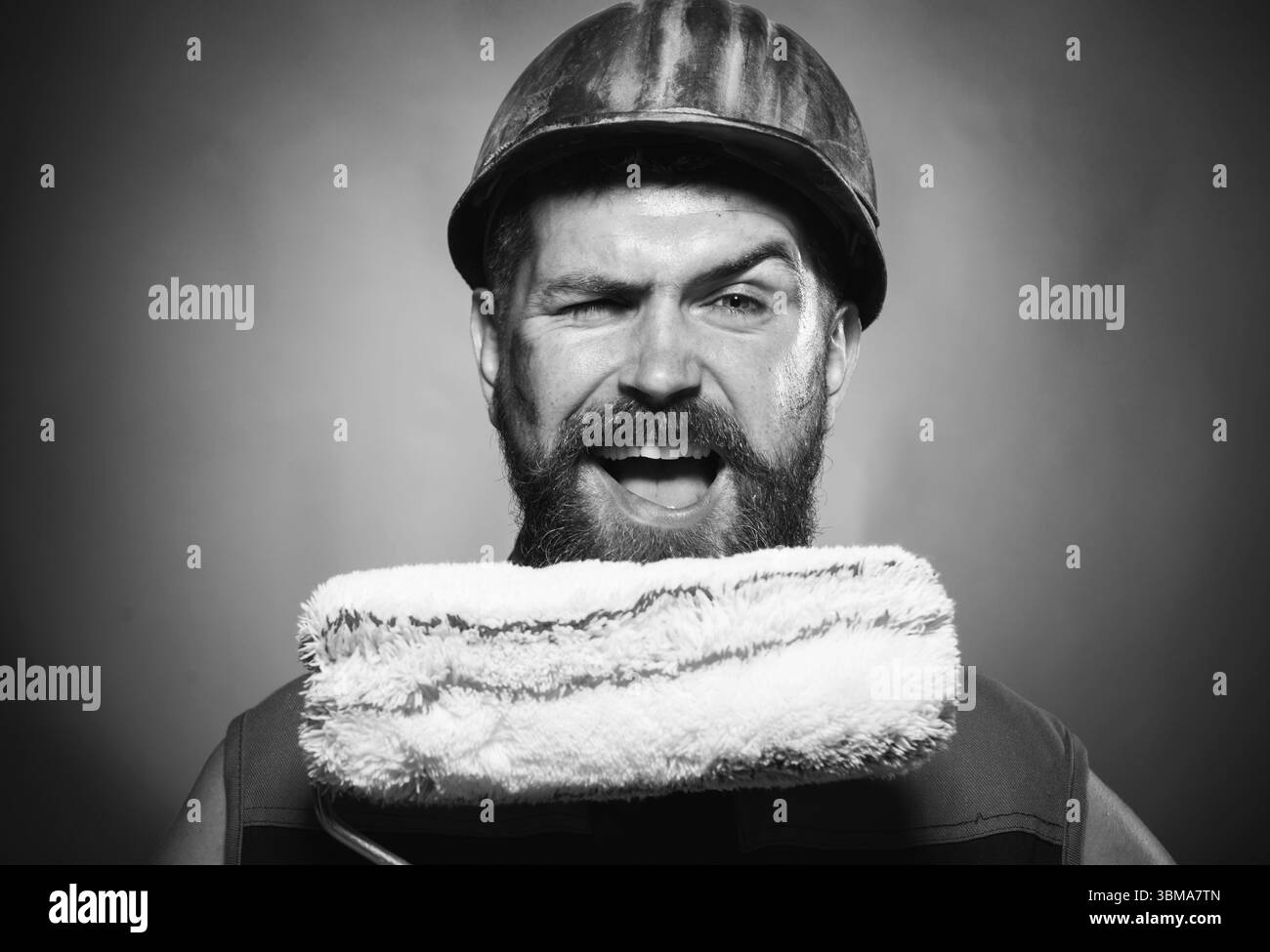 Professional male craftsman in Black and White Stock Photos & Images ...