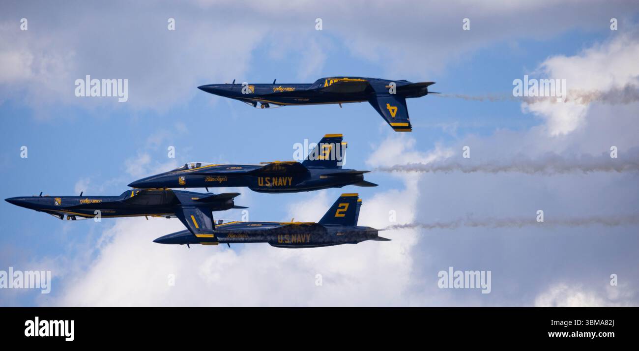 The U.S. Navy Flight Demonstration Team, the Blue Angels, perform ...