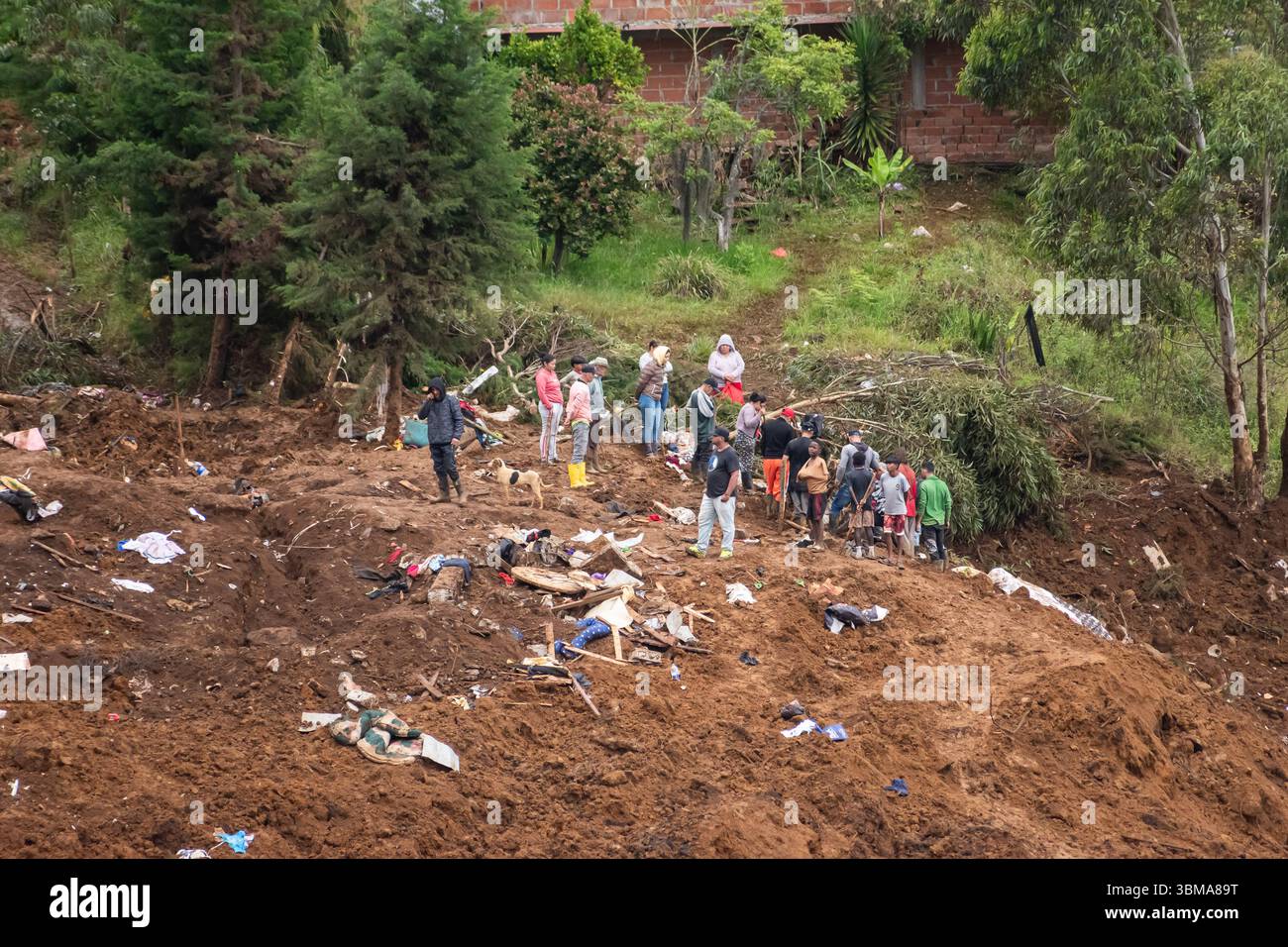 Bello, Colombia. 24th June, 2025. Members of the community and civil ...