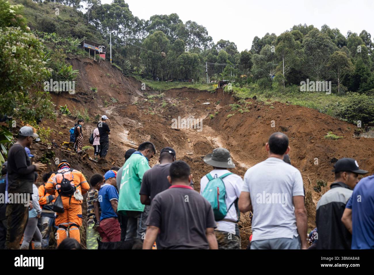Bello, Colombia. 24th June, 2025. Members of the community and civil ...