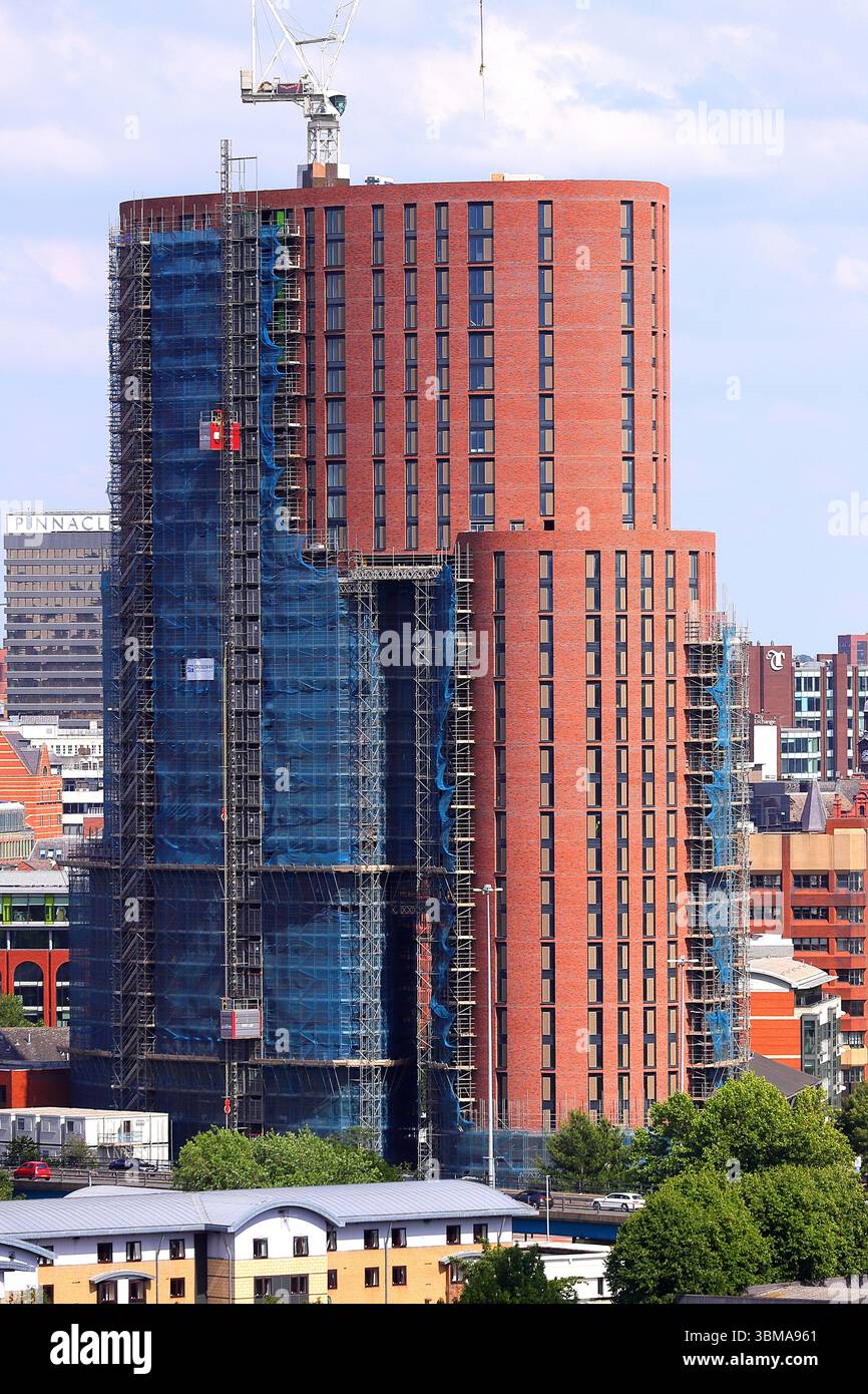Scaffolding removal on Triangle Yard apartments in Leeds reveals the ...