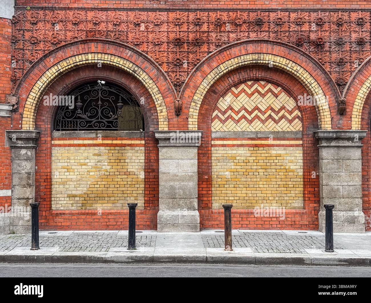 Victorian brick arches on a building facade in Dublin, Ireland ...