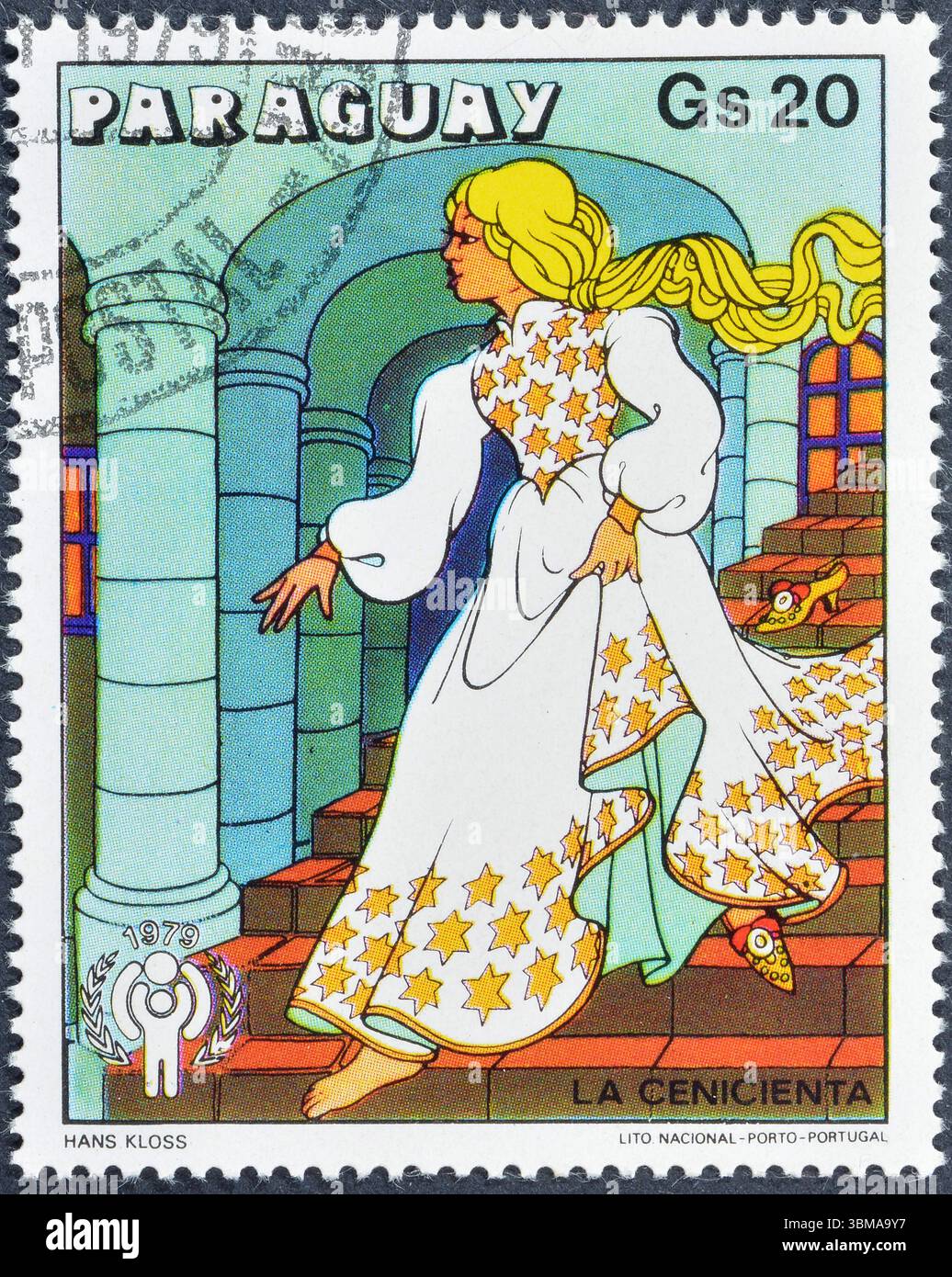 Cancelled postage stamp printed by Paraguay, that shows Scene from ...