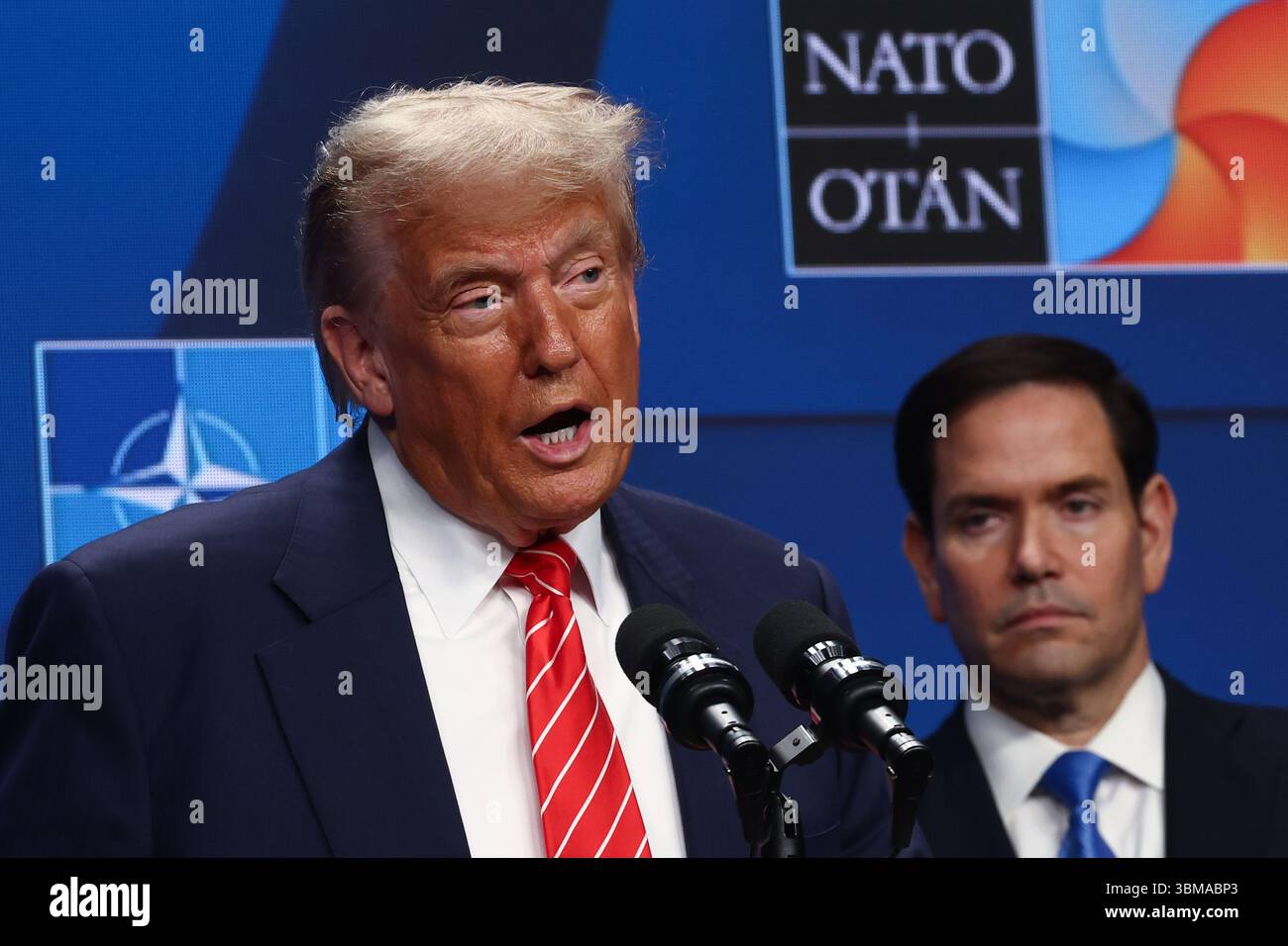 The Hague, Netherlands. June 25, 2025. President of the USA Donald ...