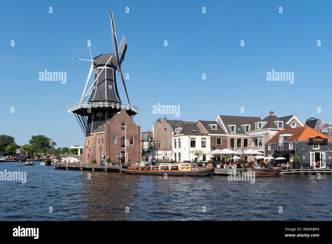 Haarlem, the Netherlands (21st June 2025) - Windmill located by a canal ...