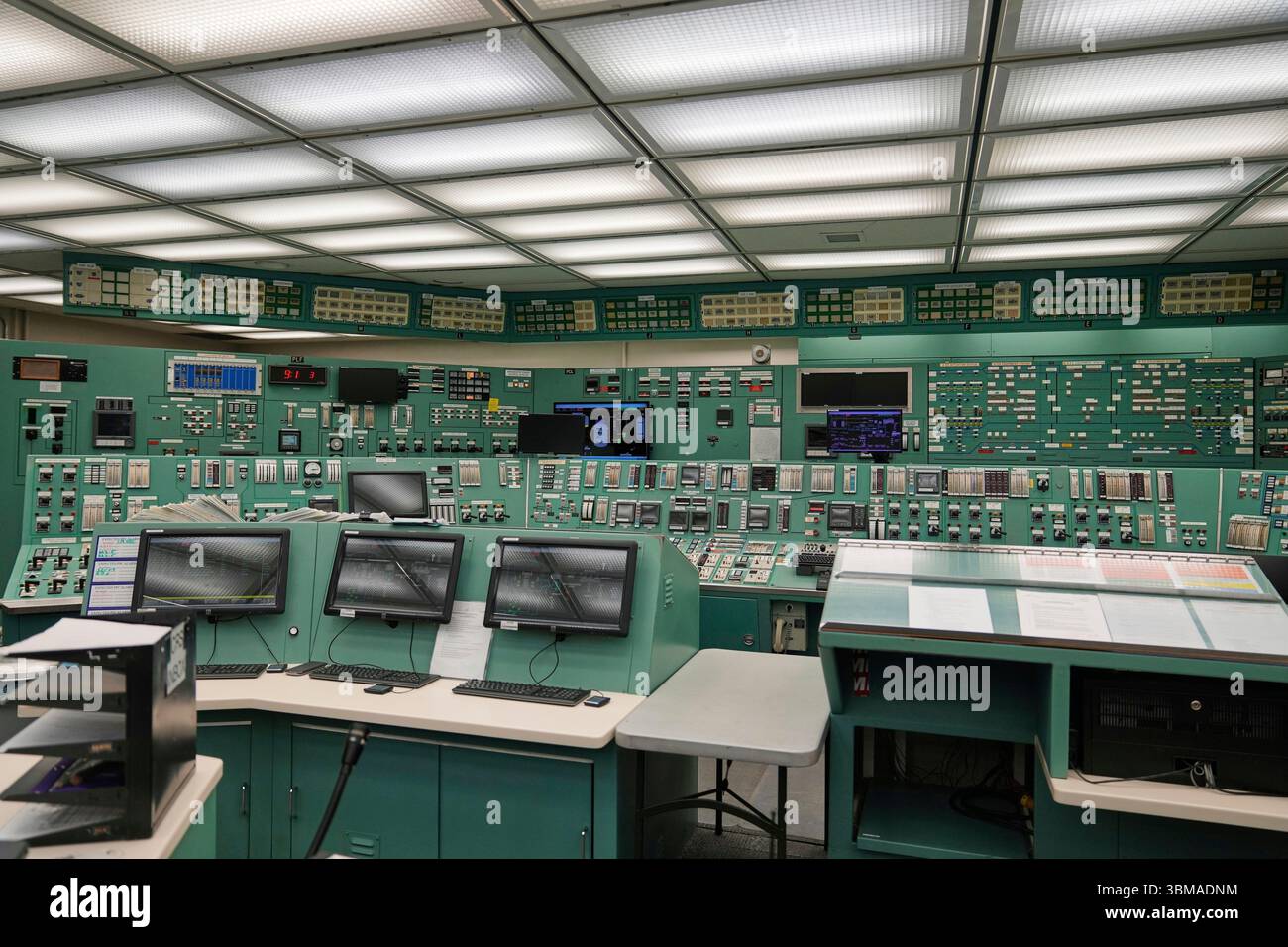 The main control room inside the Crane Clean Energy Center is seen ...