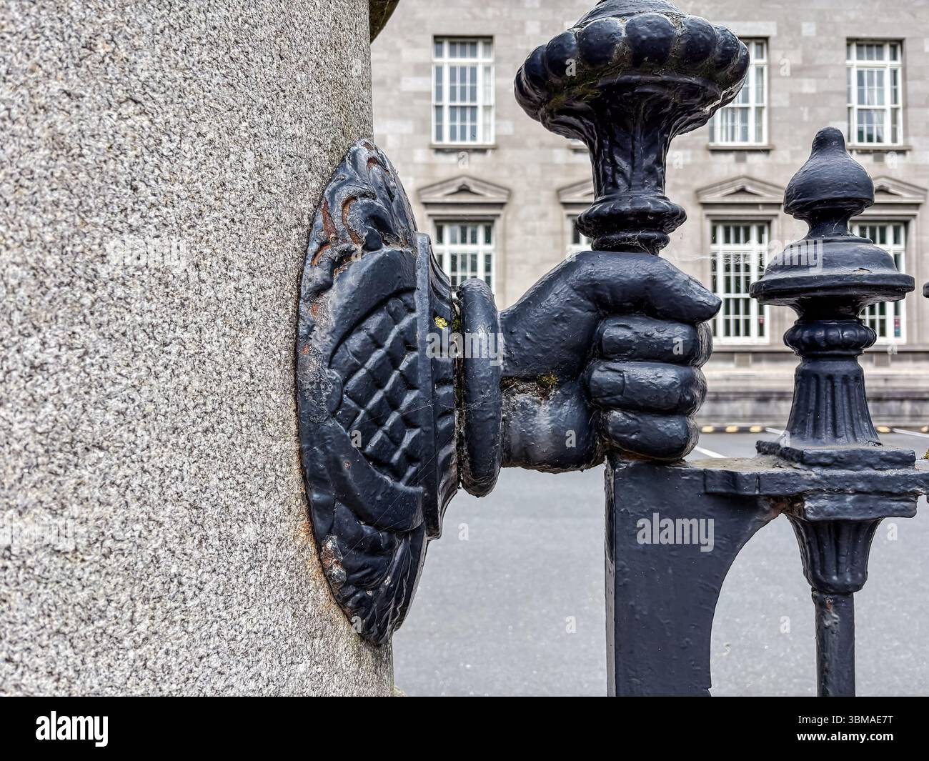 The National Concert Hall. Close-up detail of a decorative hand on the ...