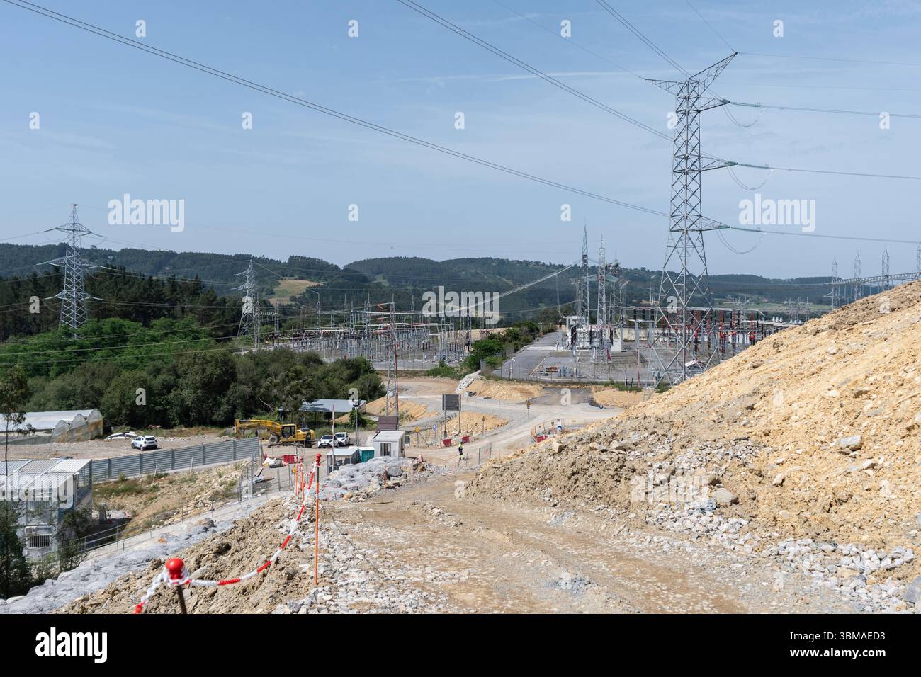 Electrical substation located next to the land that houses the ...