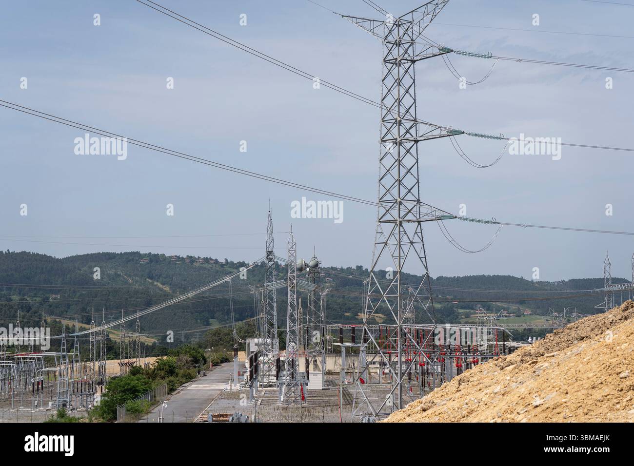 Electrical substation located next to the land that houses the converter station works planned ...
