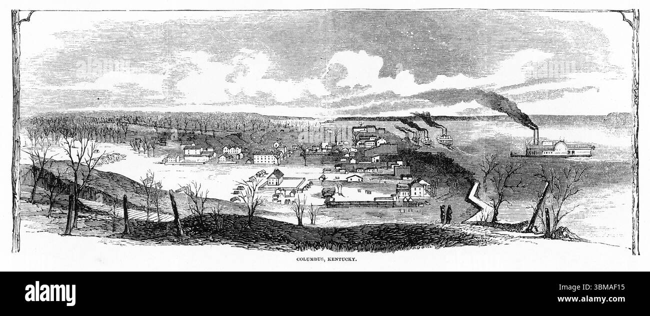 Engraving of Coleridge, Kentucky, during the American Civil War Stock ...