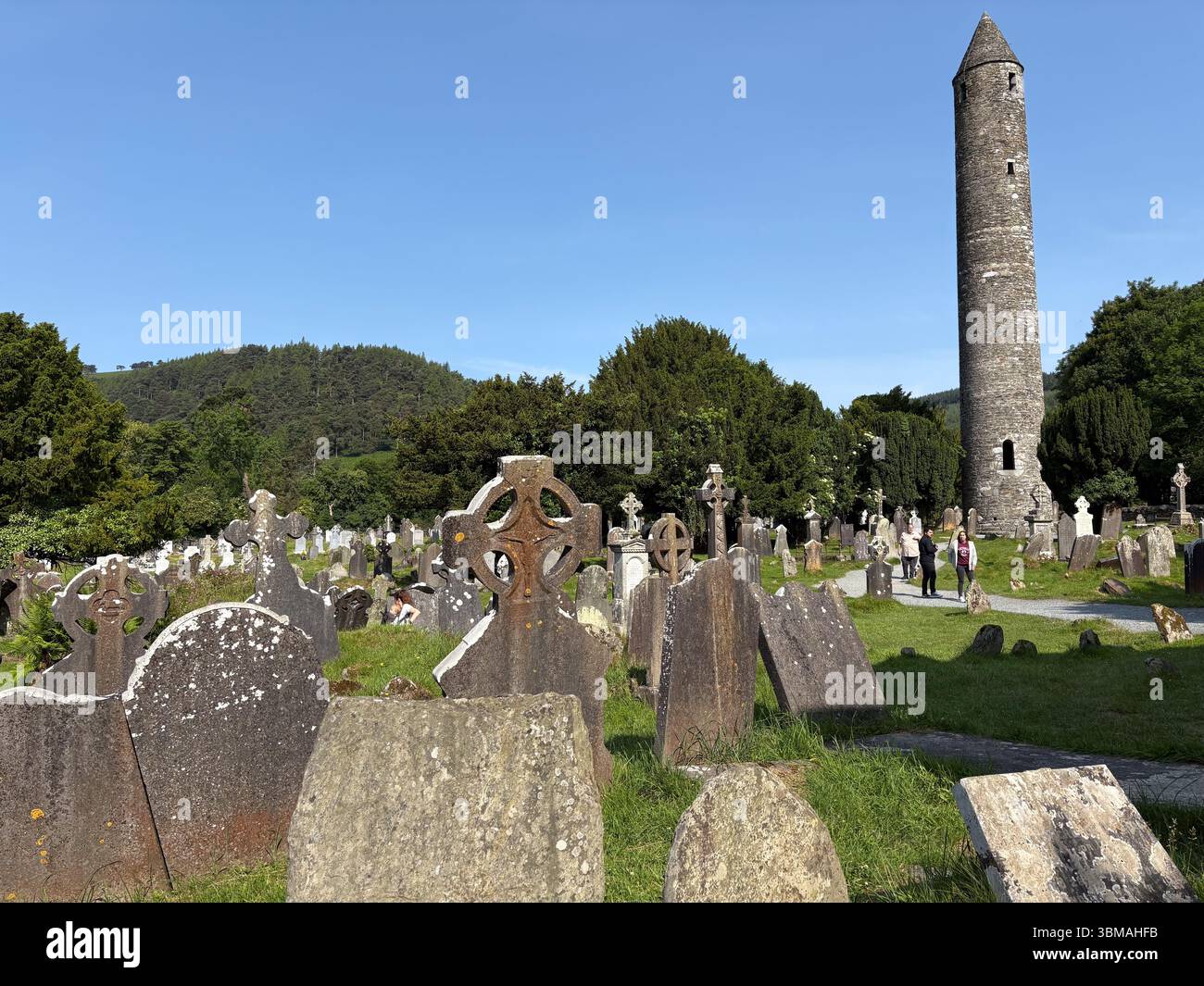 Glendalough monastic settlement, county Wicklow, Ireland. Ancient ...