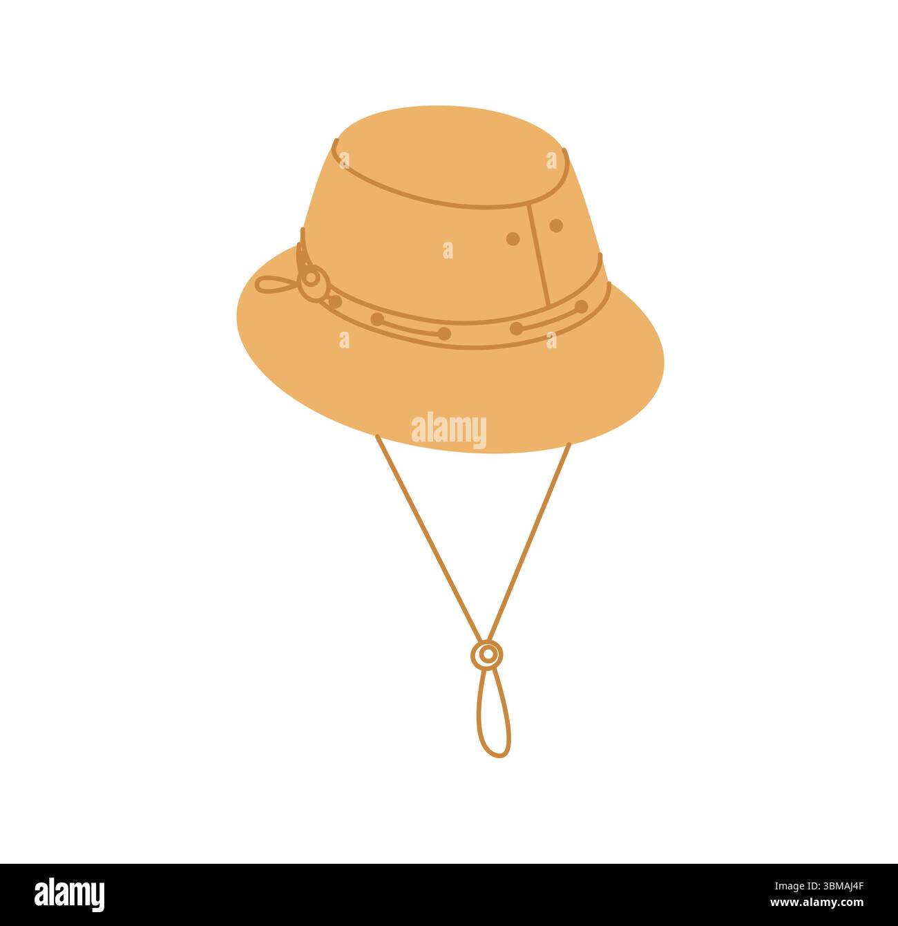 Boonie Bucket Hat with Cord Stopper. Summer Head Fashion accessory cap ...