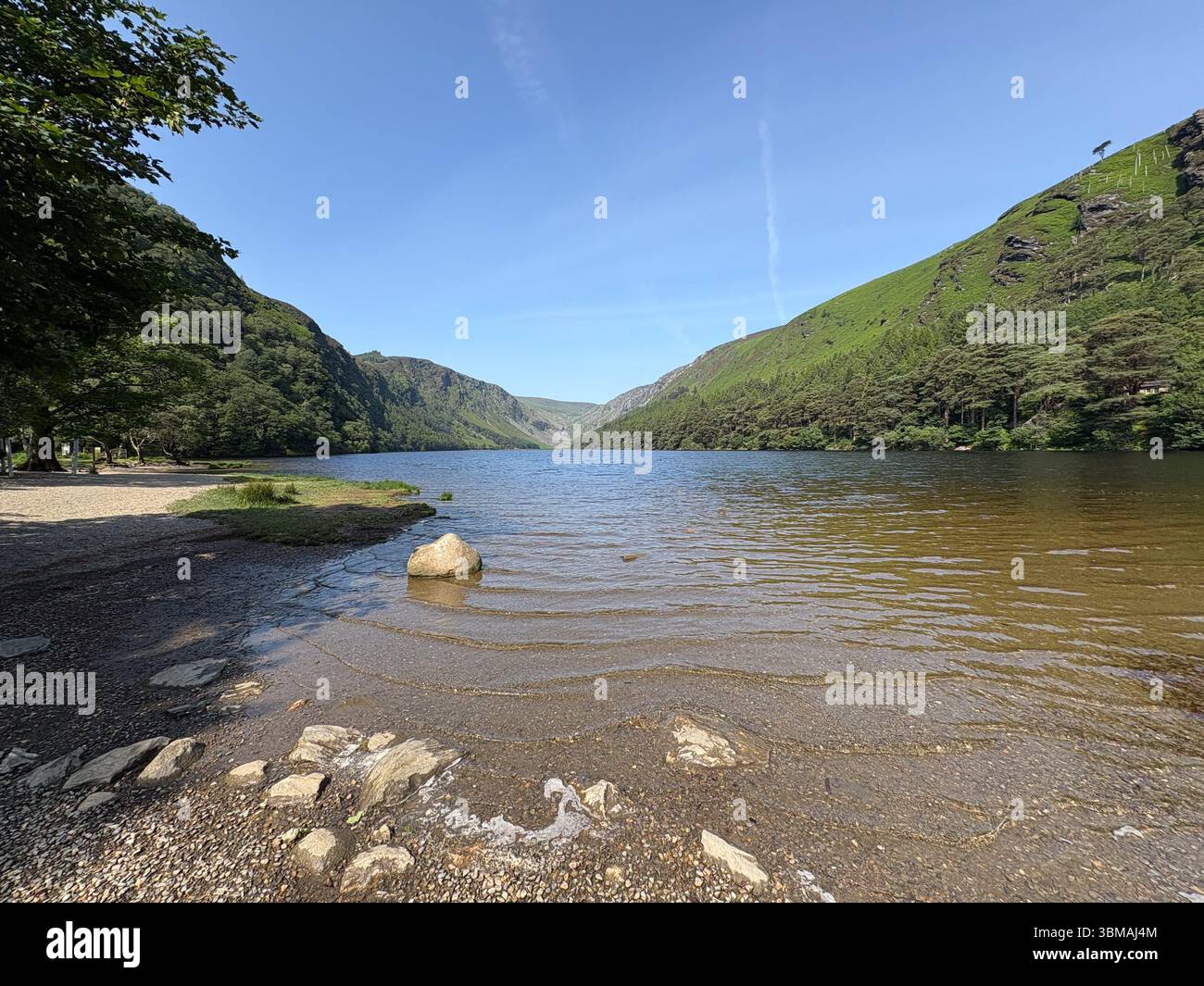 Glendalough Upper Lake within Wicklow Mountains National Park, Ireland ...