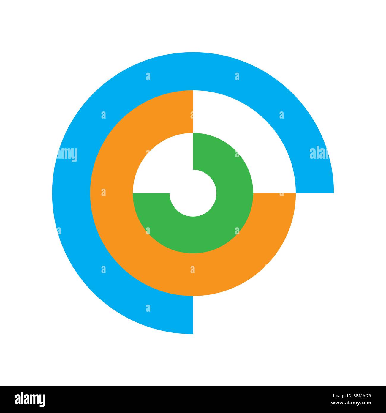 Colorful pie chart. Data segment diagram. Statistical vector wheel. Information graphics display ...