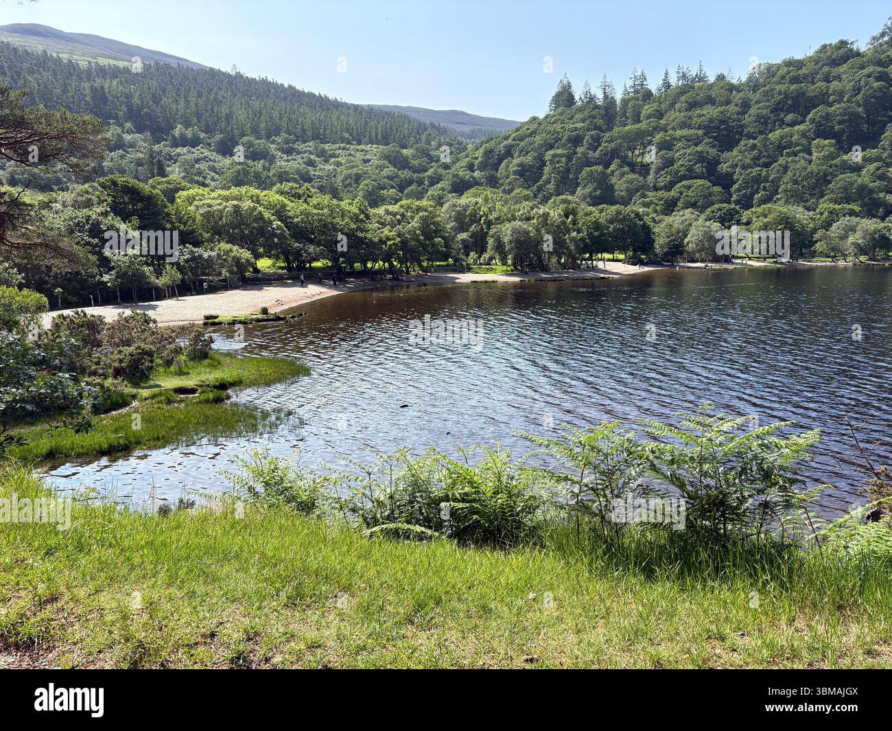 Lake in Wicklow Mountains National Park, Ireland. Tranquil landscape ...