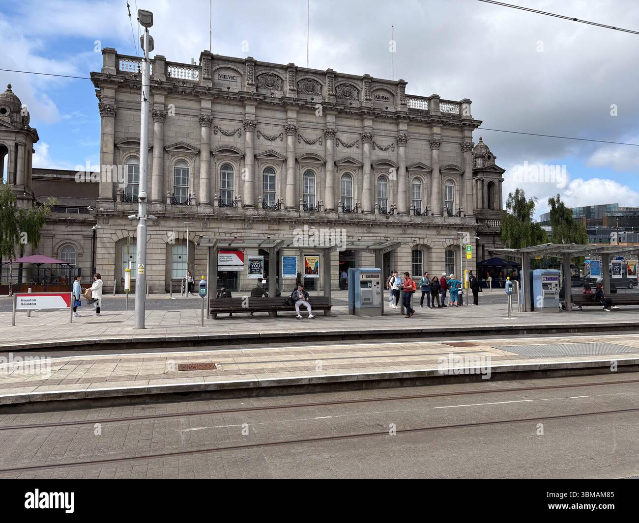 Heuston Station, Dublin. Exterior facade with classical architecture ...
