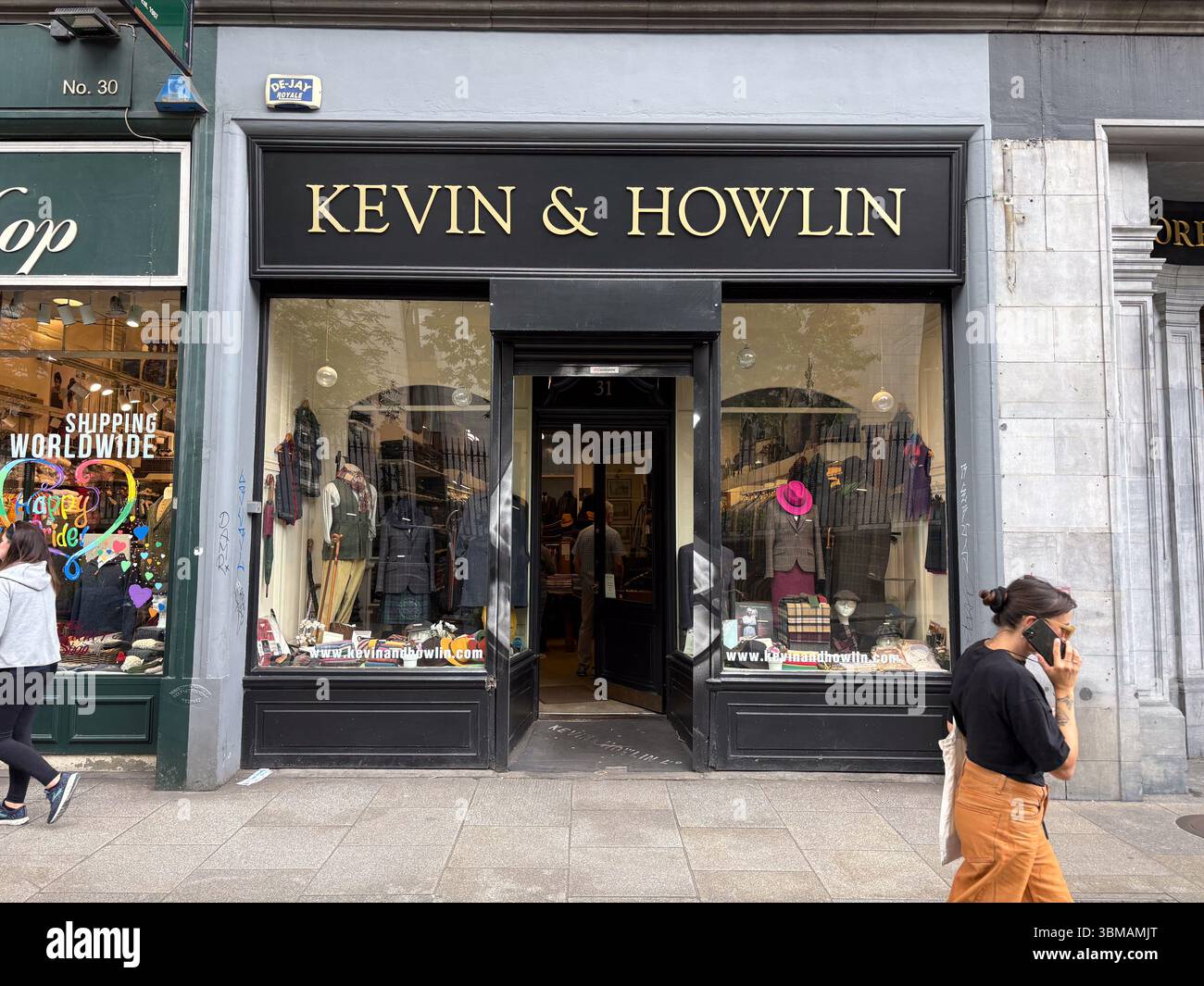 Kevin & Howlin shop exterior on a street in Dublin, Ireland ...