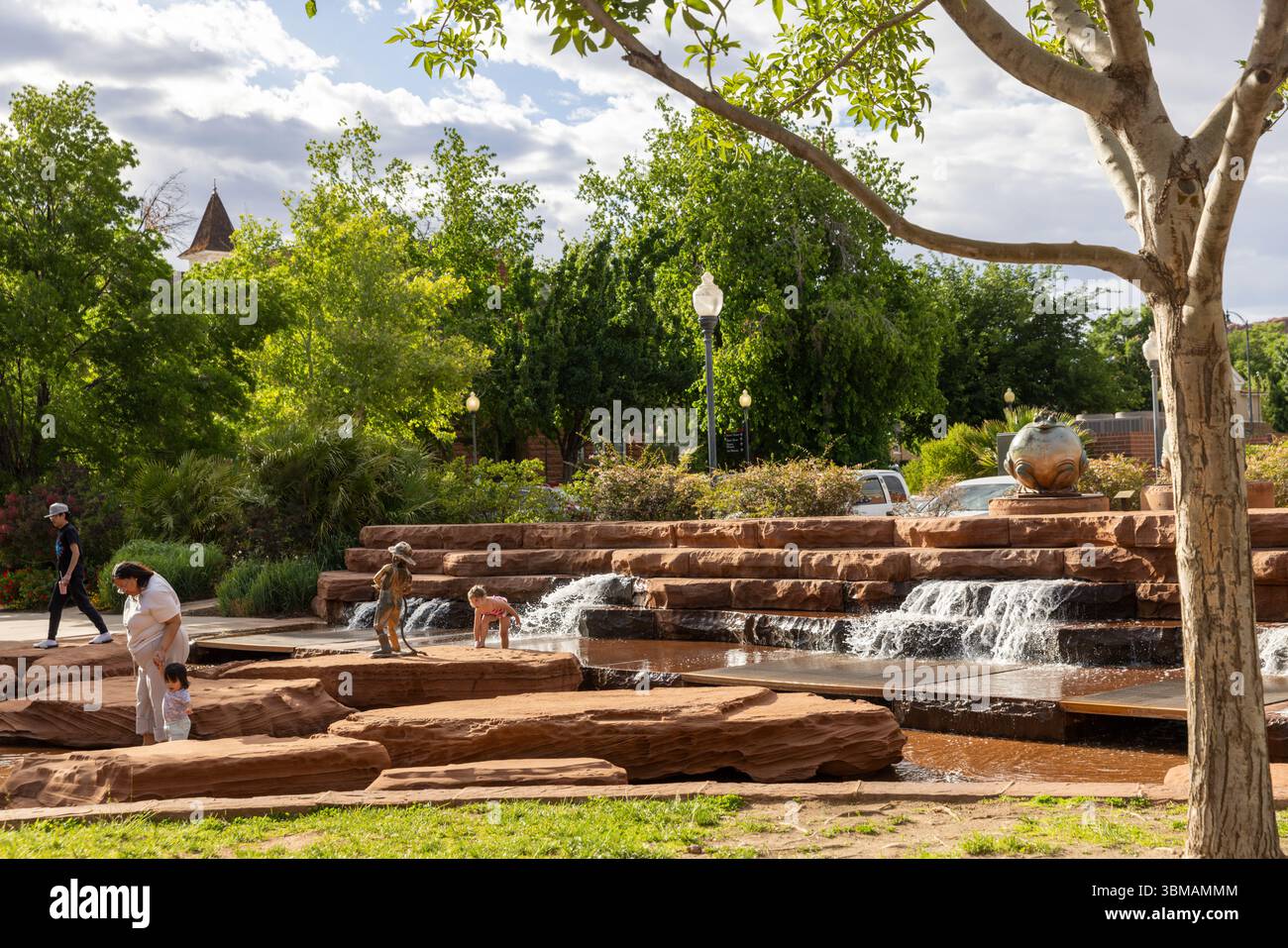 The historic, downtown section of St George, Utah where public art and ...