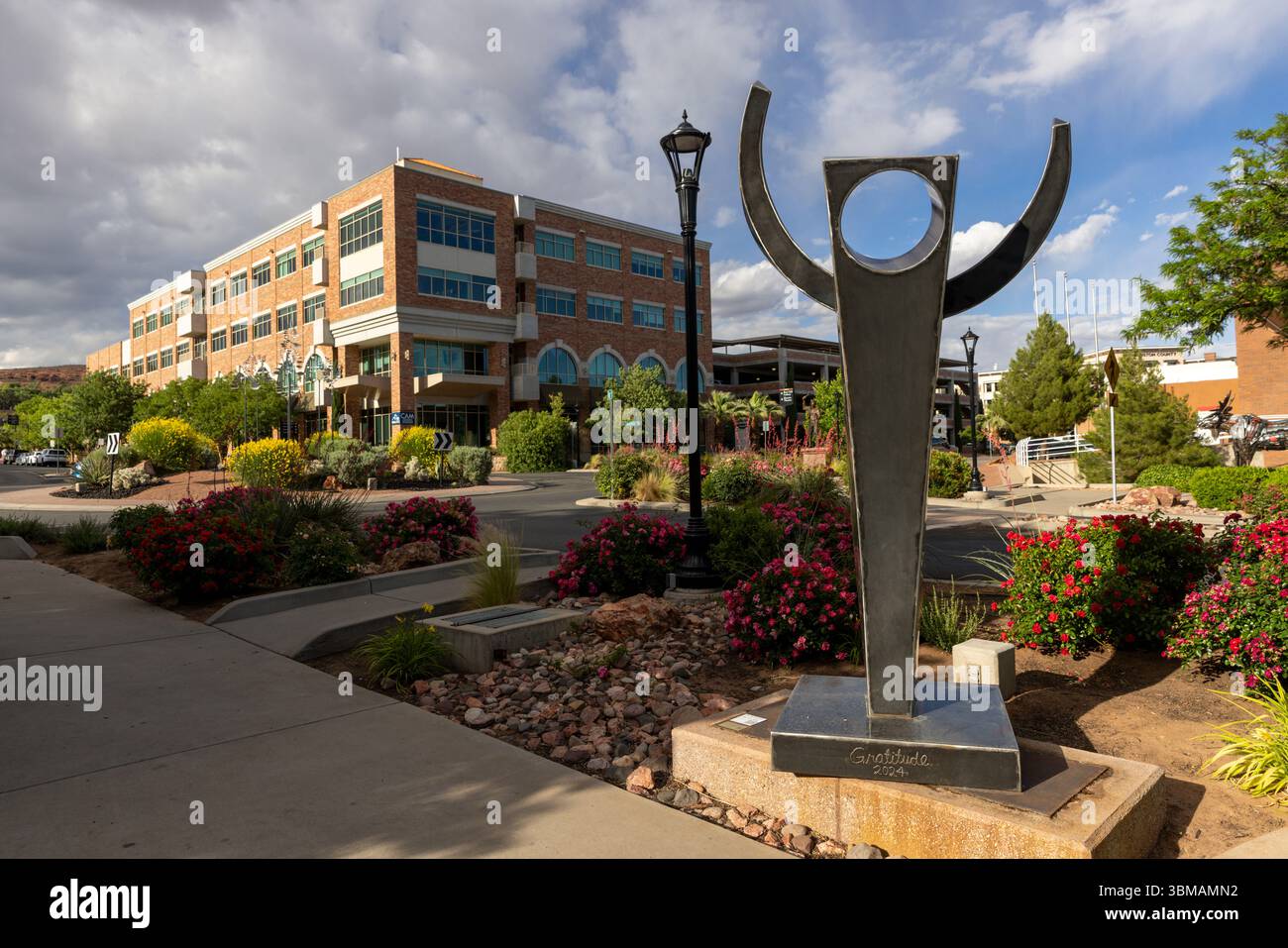The historic, downtown section of St George, Utah where public art and ...