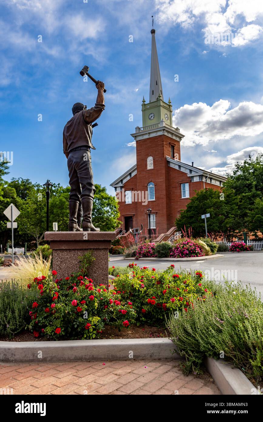 The historic, downtown section of St George, Utah where public art and ...